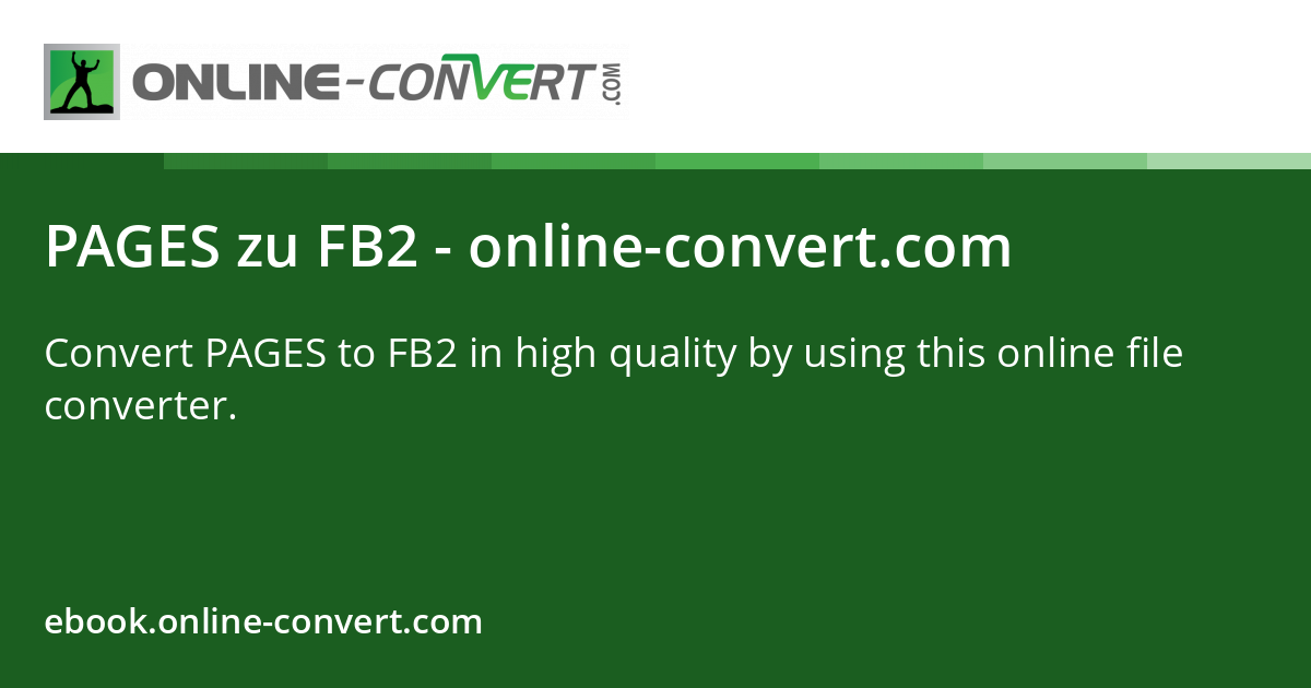 PAGES zu FB2 - online-convert.com