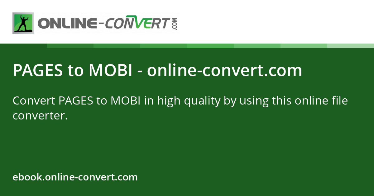 PAGES to MOBI - online-convert.com