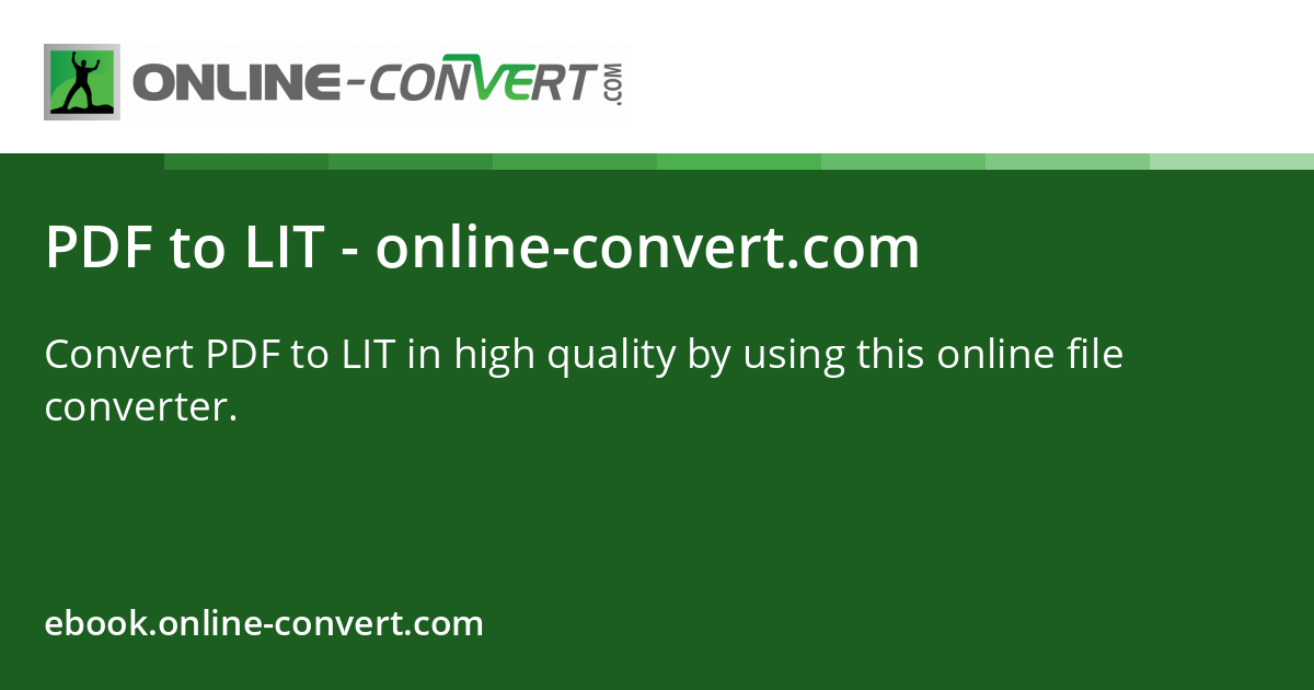 PDF to LIT - online-convert.com