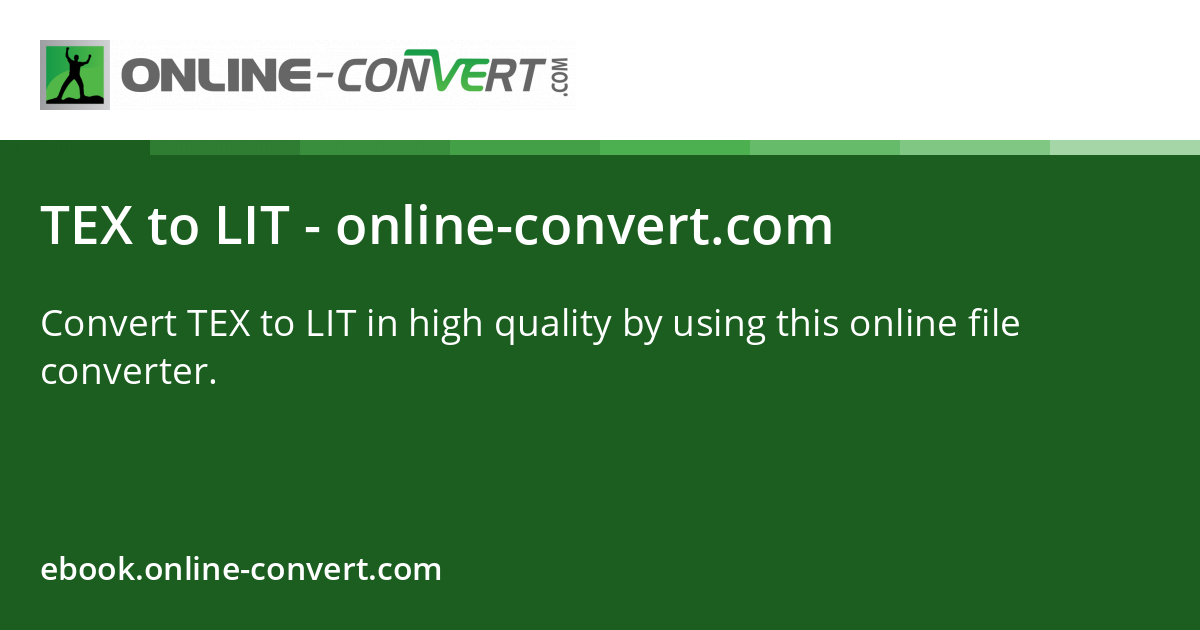 TEX to LIT - online-convert.com