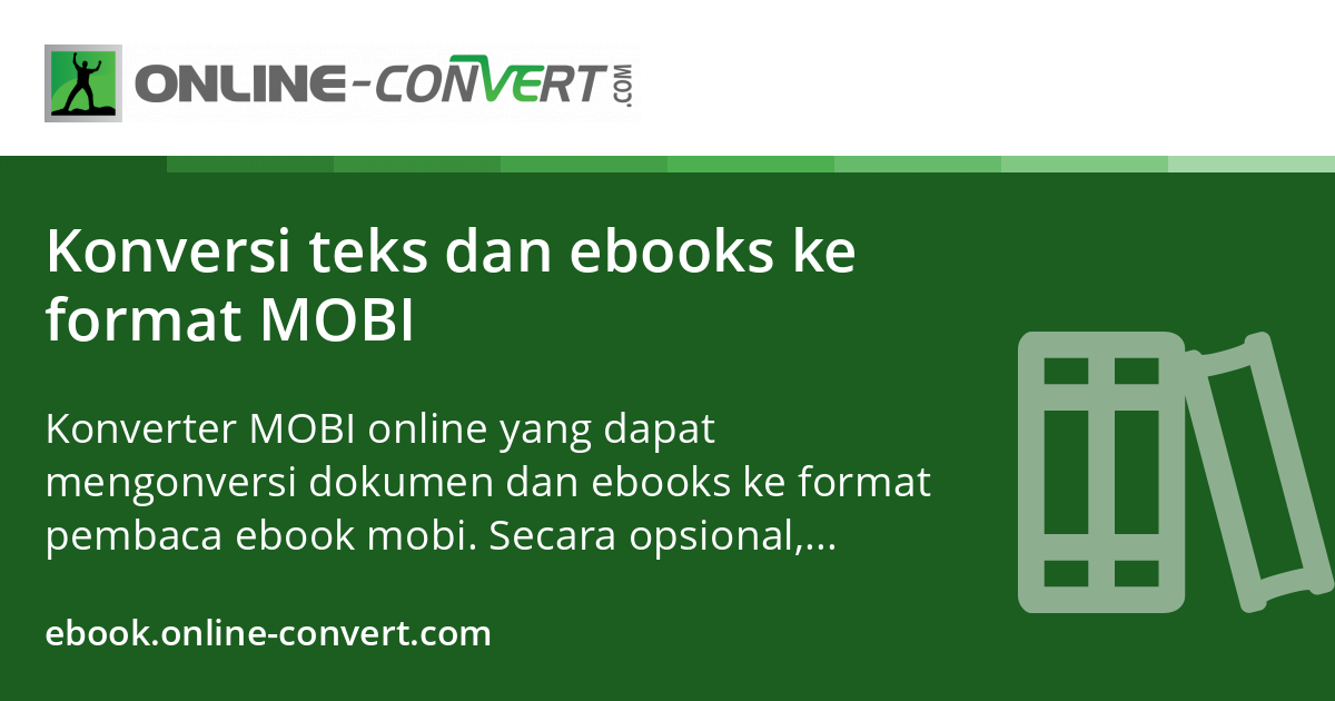 Konversi teks dan ebooks ke format MOBI