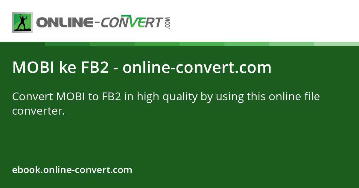 MOBI ke FB2 - online-convert.com