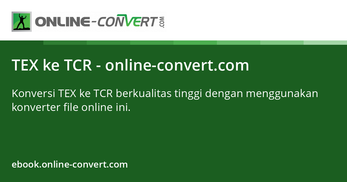 TEX ke TCR - online-convert.com