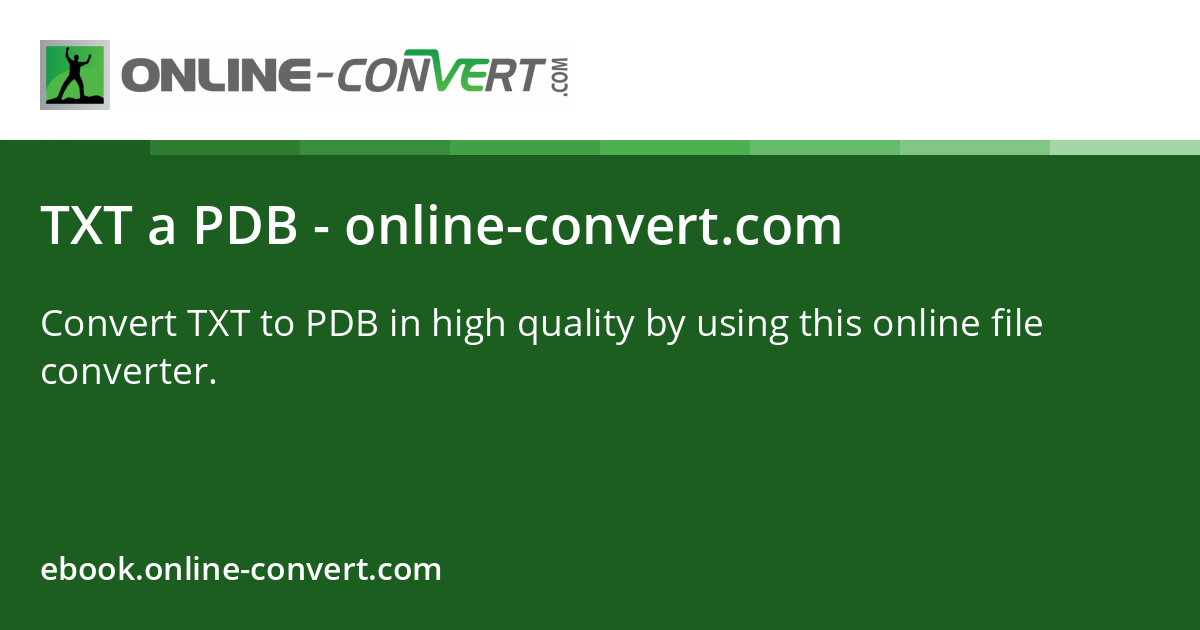 Da TXT a PDB - online-convert.com