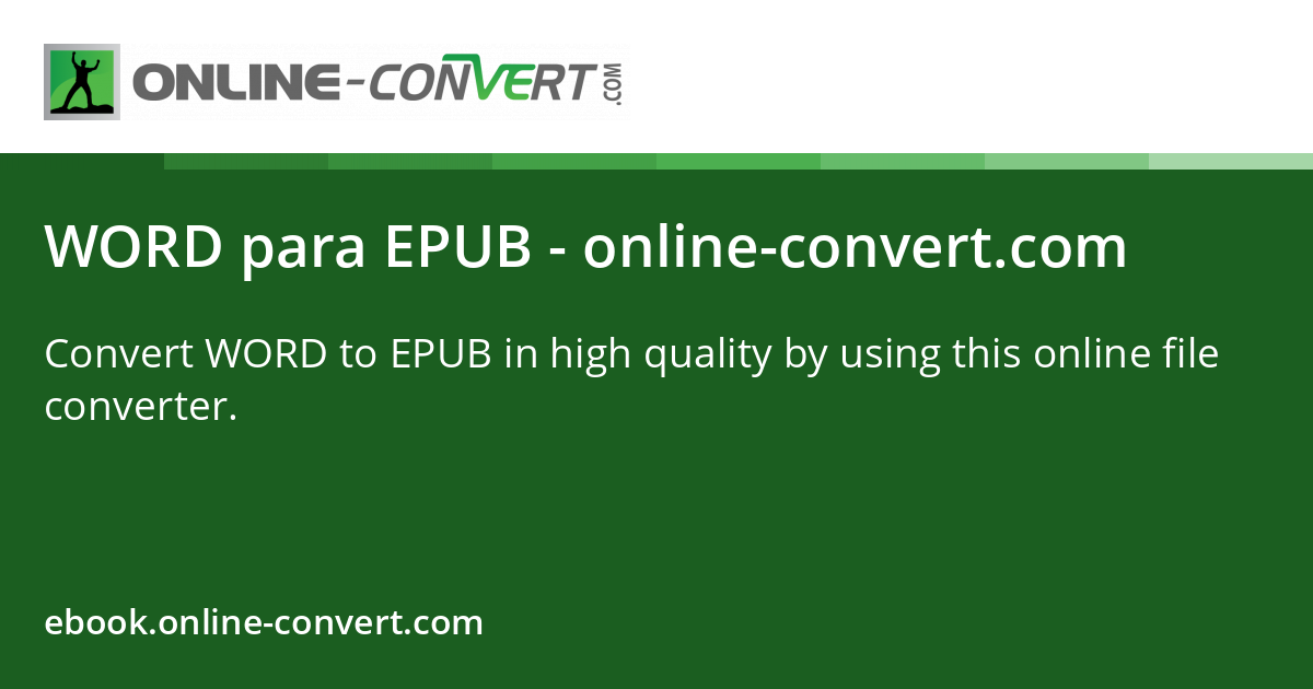 WORD para EPUB - online-convert.com