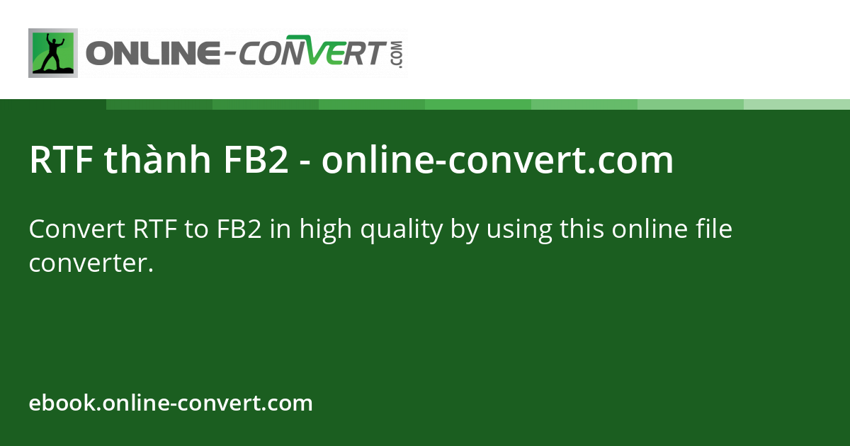 RTF sang FB2 - online-convert.com